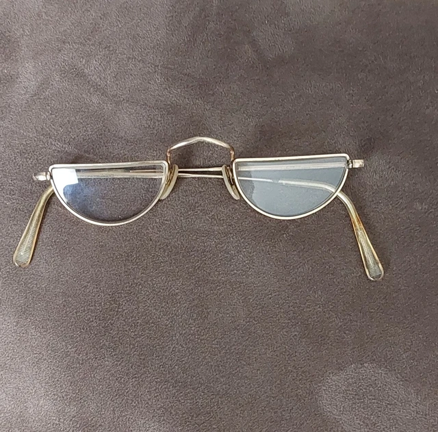 RARE VINTAGE ALGHA 20 Rolled Gold Half Moon Specs Glasses £47.48 ...