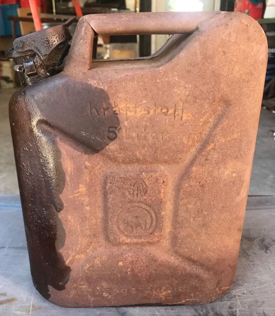 VINTAGE ORIGINAL WWII German Gas Jerry Can Kraftstoff 5 Liter £74.16 ...