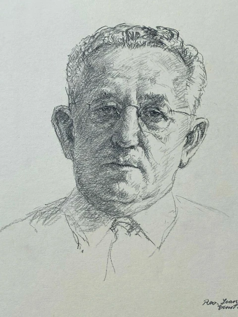 RITRATTO REV. DISEGNO A CARBONE JEAN SCHERNER 1951 Ernst HAIDER (1890 ...