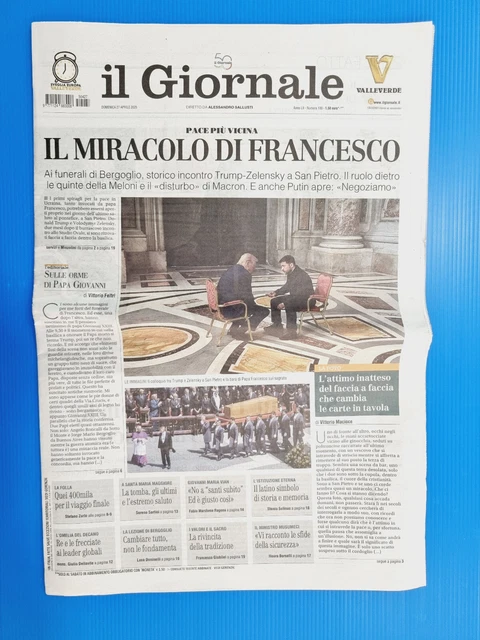 LE JOURNAL 27 April 2025 Funeral Pope Francesco Bergoglio Trump ...