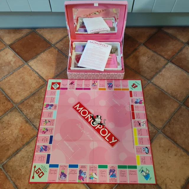 HASBRO MONOPOLY BOUTIQUE Limited Edition Pink Board Game Mirror Girly ...