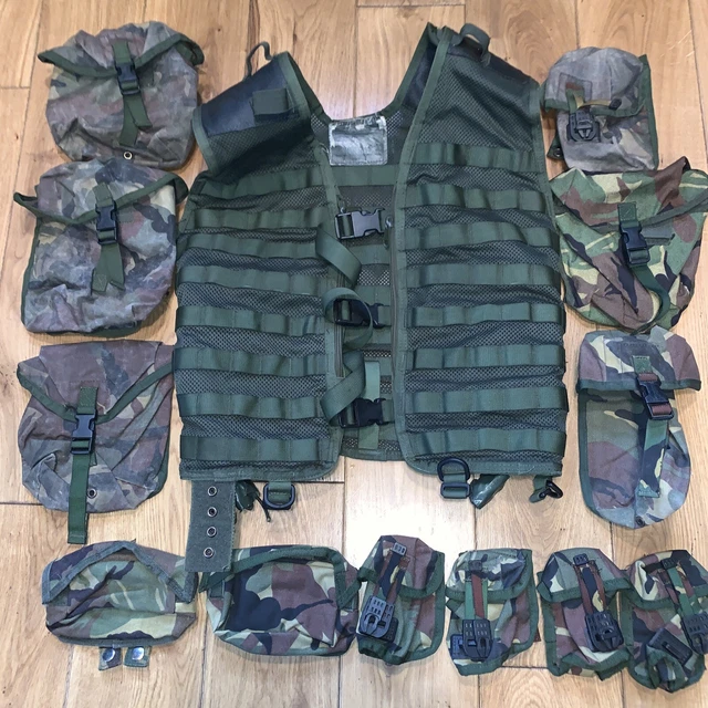DUTCH MOLLE MODULAR Webbing Platform Assault Vest OG Woodland DPM 12 ...