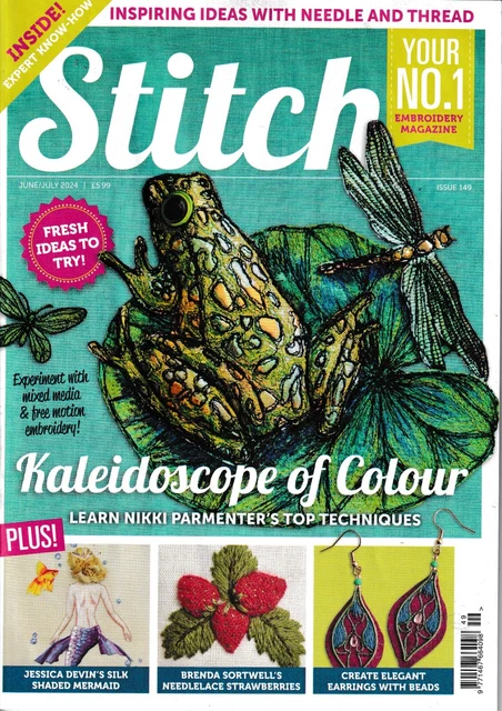 STITCH MAGAZINE JUNE July 2024 Embroidery Crewel Needlework Patterns #149 EUR 7,10 - PicClick IT