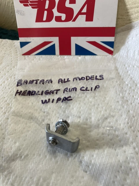 BSA BANTAM ALL Models Headlight Rim Retainer Clip Assembly Wipac. £5.95 ...