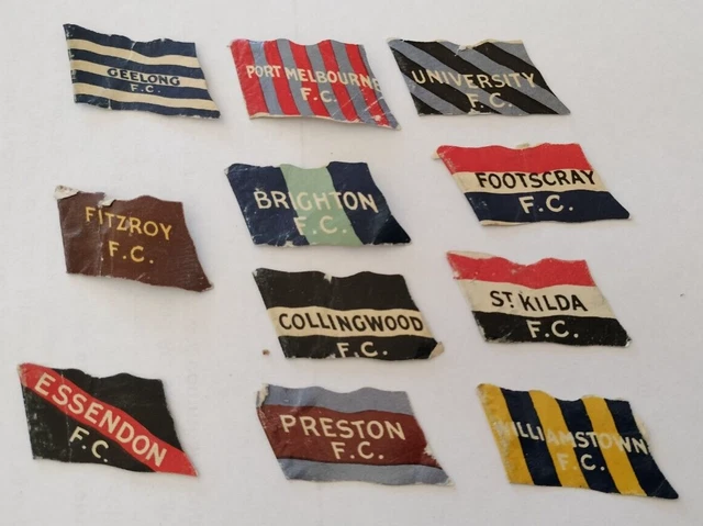 1908 CAPSTAN CIGARETTE Football Team Flags x 11- $109.50 - PicClick AU