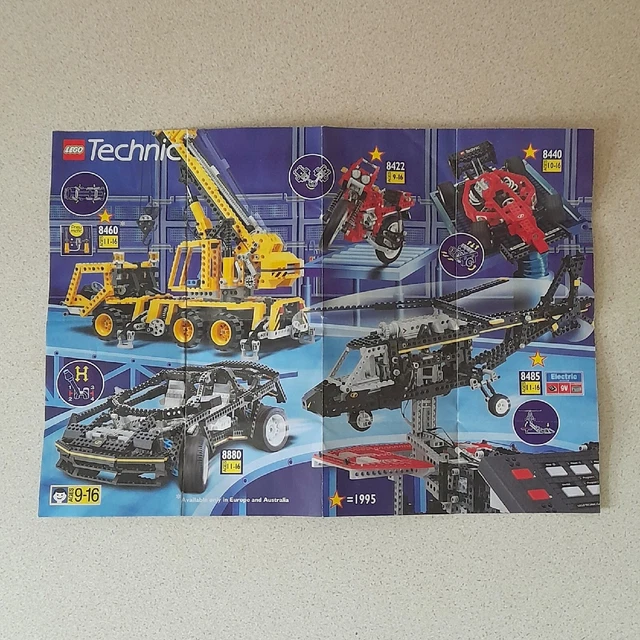 LEGO A4 POSTER/ADVERTISING Leaflet From 1995, Vintage Technic, 8880 ...