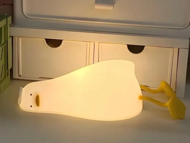 LED LYING DUCK Night Light With 30 min Timer £9.99 - PicClick UK