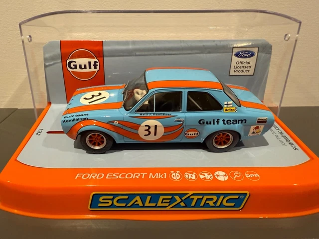 SCALEXTRIC C4013 FORD Escort Mk1 Gulf Edition BNIB £56.00 - PicClick UK