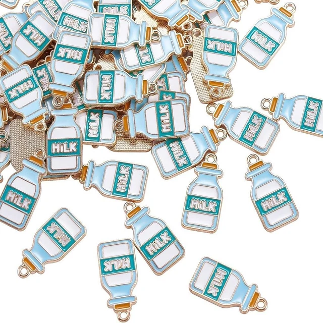 MILK BOTTLE BLUE Dairy Milk 27*13mm Bottle Charm For Jewelry Making £10 ...