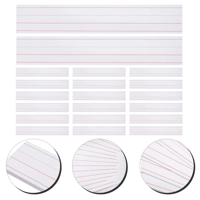 50 PCS LEARNING Sentence Strips Ruled Paper Letter Horizontal Grid £16. ...