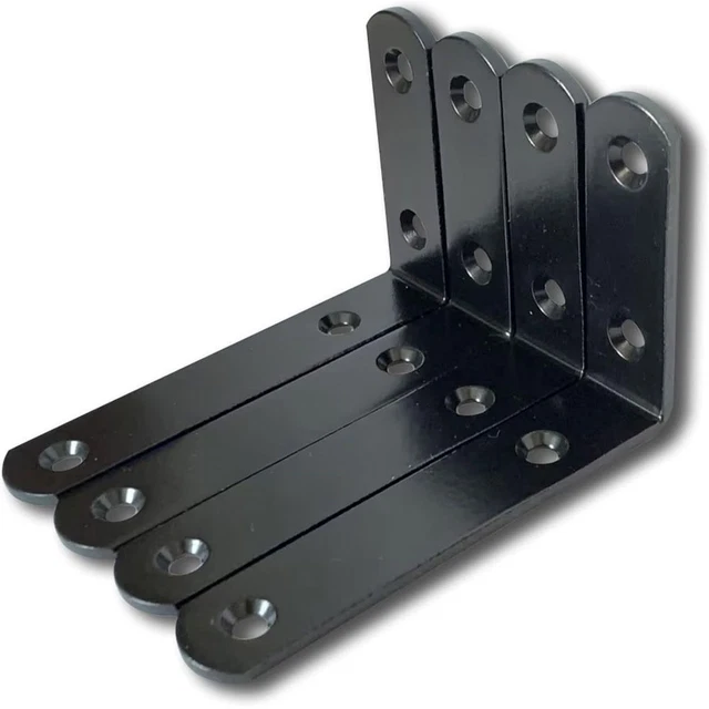 STEEL TRIANGULAR BRACKET Black Right Angle Support Frame For Home EUR 7 ...