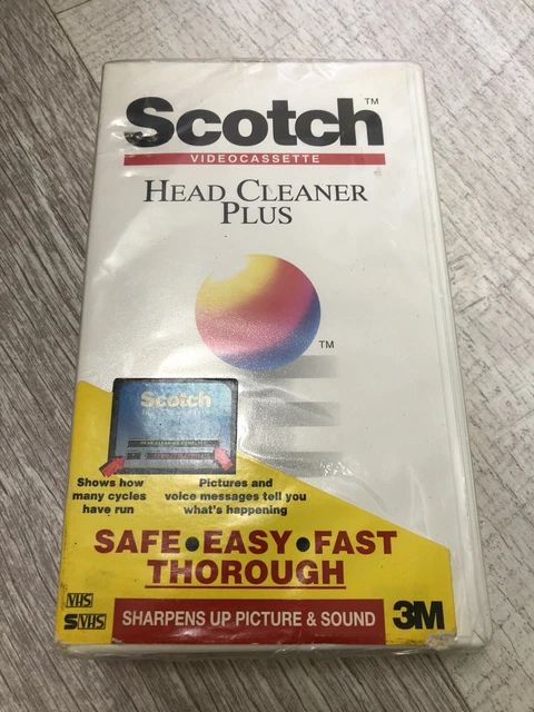 SCOTCH 3M VHS S-VHS VCR PAL/SECAM Video Head Cleaner Cleaning Tape NEW ...