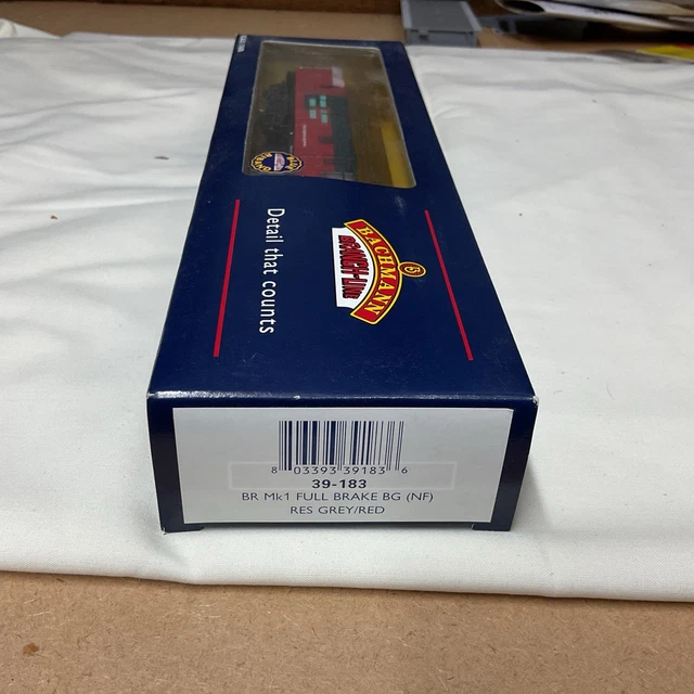 BACHMANN 39-183 BR Mk1 Full Brake Coach BG NF 92418 RES Grey/Red Tested ...