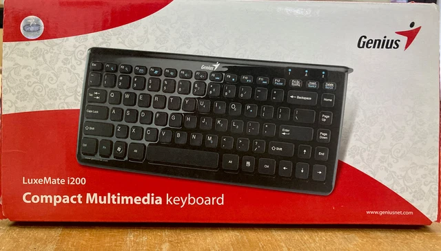 GENIUS COMPACT MULTIMEDIA Mini Keyboard LuxeMate i200 ideal for All-in ...