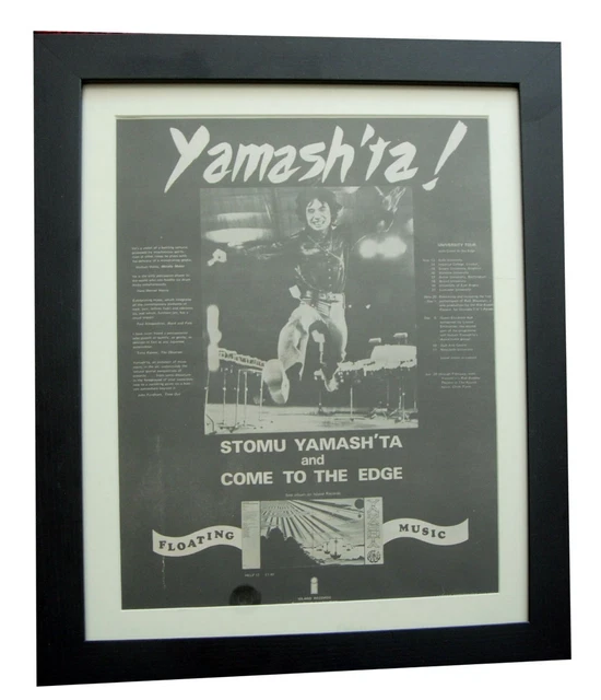 STOMU YAMASHTA+FLOATING+POSTER+AD+RARE ORIGINAL 1972+FRAMED+EXPRESS ...