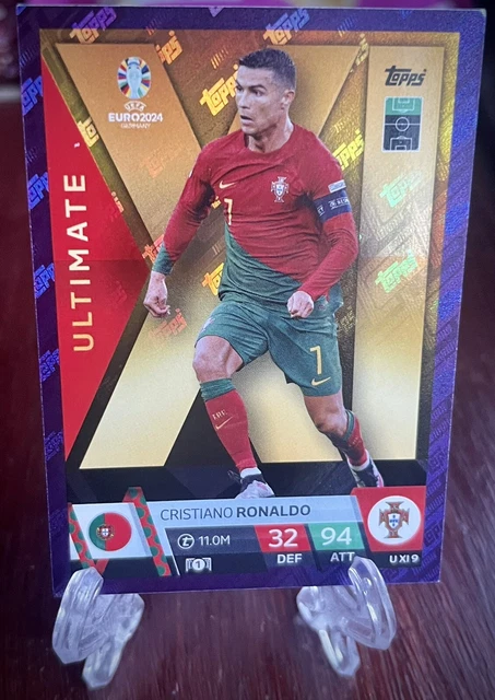 CARTE À COLLECTIONNER Match Attax UEFA Euro 2024 Cristiano Ronaldo Ultimate XI violet éd EUR 1 ...