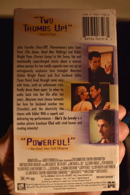 SHES SO LOVELY (VHS,1998) Sean Penn Robin Wright John Travolta BRAND ...