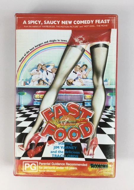 FAST FOOD VHS Video Tape 1989 3D Clamshell Case Jim Varney Traci Lords ...