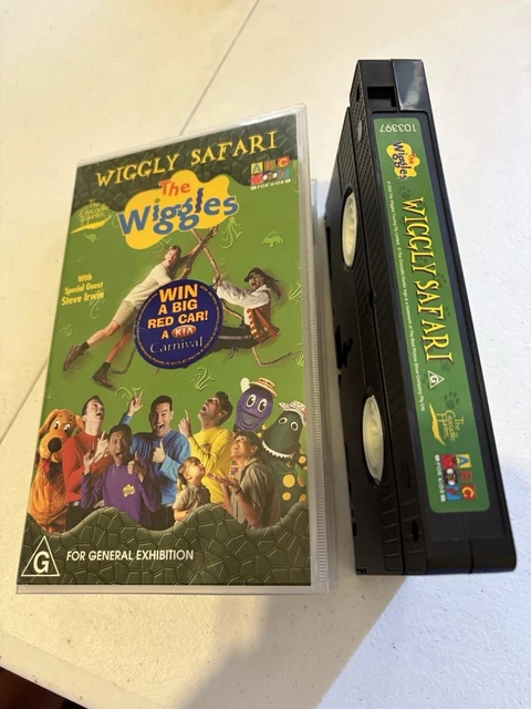 WIGGLY SAFARI VIDEO The Wiggles VHS Movie Cassette Tape Steve Irwin ...