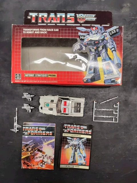 1984 VINTAGE TRANSFORMERS G1 Prowl NM Complete w/Box & Unused Sticker ...