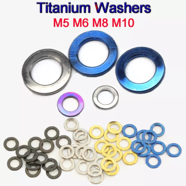 TITANIUM WASHER M4 M5 M6 M8 M10 DIN 125 Flat Bolt-Washers Gaskets Gr5 TI-6Al-4V EUR 3,92 ...