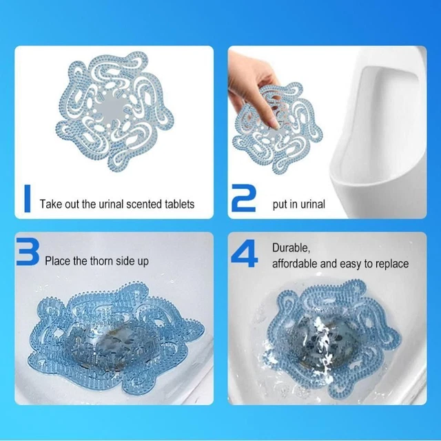 ANTI SPLASH DESIGN Urinal Screens Deodorizer Soft Urinal Pads ...