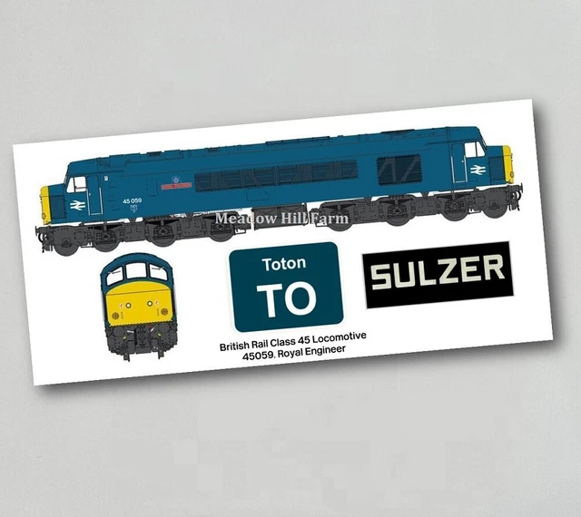 BRITISH RAIL CLASS 45 Fridge Magnet 45059 Peak Diesel Locomotive $6.84 ...