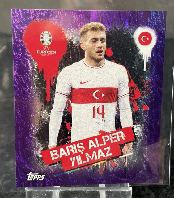 TOPPS UEFA EURO 2024 Sticker - Baris Alper Yilmaz TUR 3 Purple Parallel ...