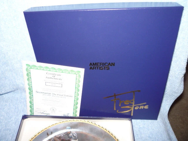 VTG SECRETARIAT RON Turcotte Fred Stone Collector Plate The Final ...
