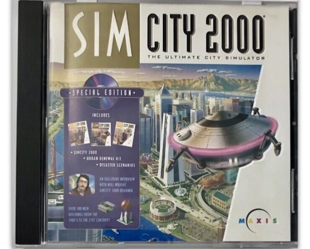 SIMCITY 2000 SIM City Special Edition PC CD-ROM Win Vintage Computer ...