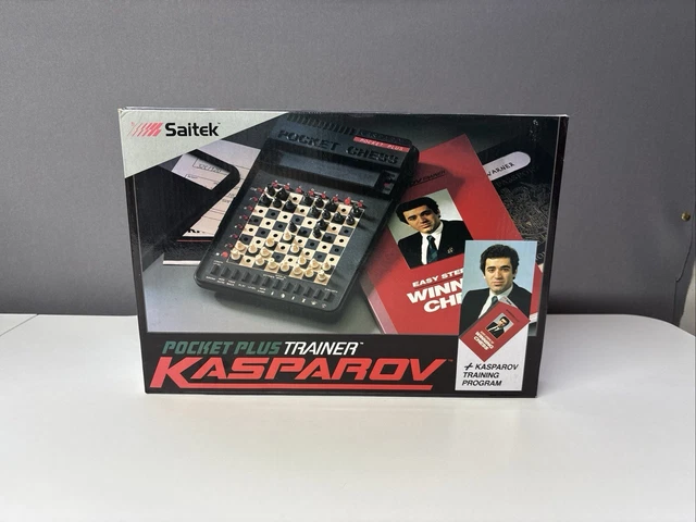 VINTAGE SAITEK KASPAROV Pocket Plus Trainer Portable Chess Computer ...