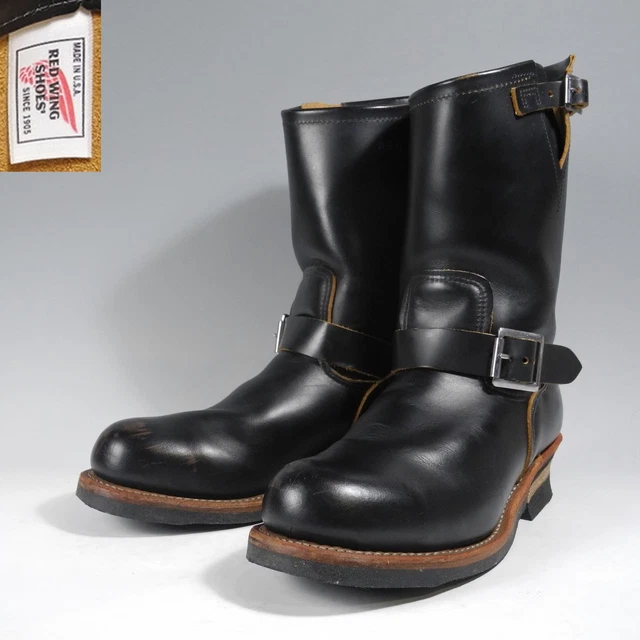 USED RED WING Klondike Leather Engineer Boots Size 8 D Brown Core £ ...