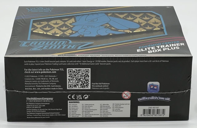 POKÉMON CENTER SWSH Crown Zenith Elite Trainer Box ETB Plus Box Sealed ...