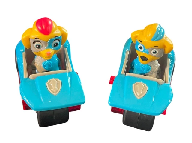 PAW PATROL MIGHTY Pups Twins Ella & Tuck Mini Split Vehicle Figures ...