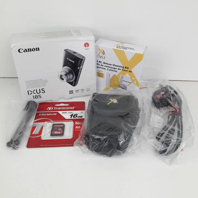 CANON IXUS 180 20.0MP Compact Digital Camera Red Bundle With 16GB SD ...
