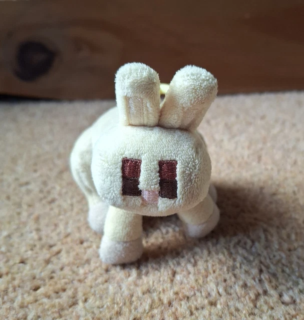 MINECRAFT MOJANG BABY Yellow Bunny Rabbit Clip Soft Plush Toy 3” 2017 ...
