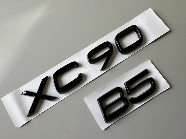 GLOSS BLACK REAR Badge for Volvo XC90 B5 Glossy Car Numbers Letters XC ...