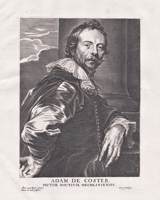 ADAM DE COSTER Peintre Flamand À Anvers Portrait De Van Dyck EUR 49,36 ...
