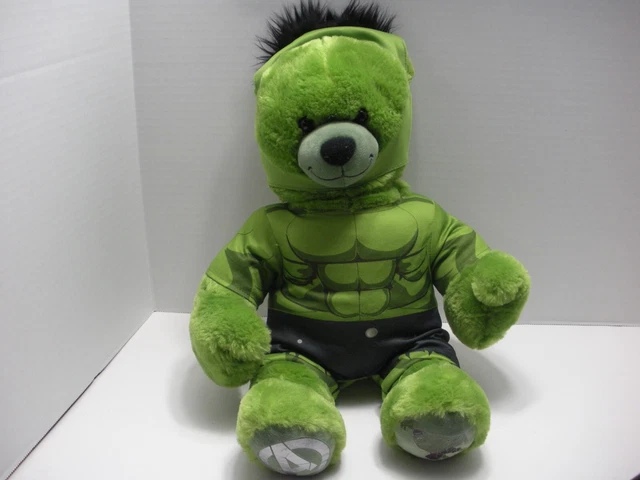 BUILD A BEAR Marvel Avenger Incredible Hulk Green Bear Plush Stuffed ...