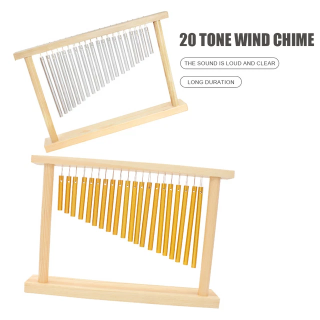 20 NOTE BAR Chime Paulownia Wood Table Top Bar Chime Educational Gift ...