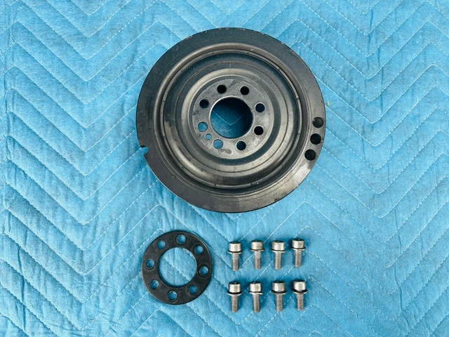 GENUINE BMW CRANKSHAFT Pulley Vibration Damper w/ Washer & Bolts ...