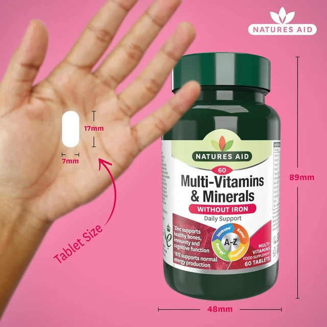 NATURES AID MULTIVITAMINS & Minerals Without Iron - High Strength One-a-Day... £10.76 - PicClick UK
