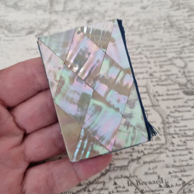 CARNET EN NACRE Napoleon III XIXè Victorian Mother Of Pearl Card 19thC ...