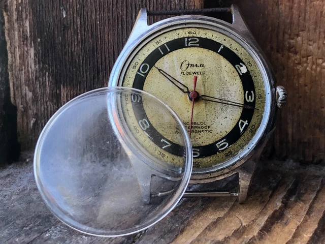 AUTHENTIC VINTAGE GENTS ONSA 17j.FORTRESS.1147.SWISS.Military Style,H ...