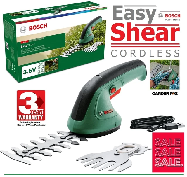 NEW BOSCH EASYSHEAR Cordless Garden Shears 0600833303 4059952615547 ZTH ...