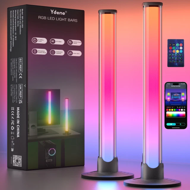2PCS LED LIGHTBAR TV Hintergrundbeleuchtung Gaming Lampe RGB Smart Musik Sync EUR 23,99 ...