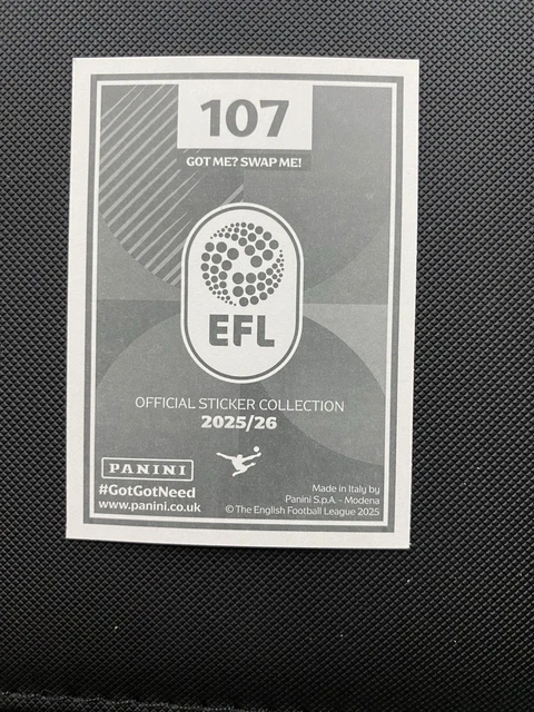 PANINI EFL STICKERS 2025/26 - Derby County Badge - No.107 £1.99 ...