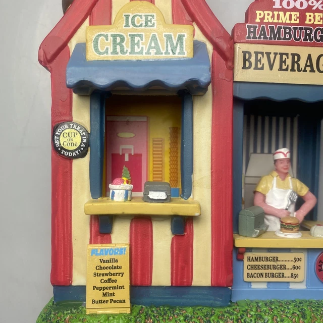 LEMAX HAMBURGER ICE Cream Stand Summer Carnival Village $25.00 - PicClick