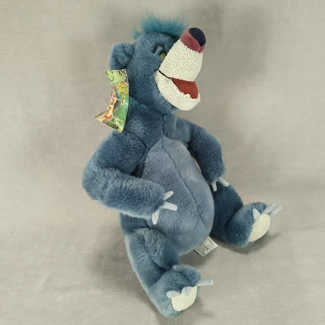DISNEY STORE THE Jungle Book 2 Baloo Plush 12" Blue Stuffed Animal Bear ...