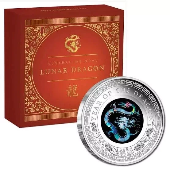AUSTRALIAN OPAL LUNAR Series 2025 Year of the Snake 1oz Silver Coin ...